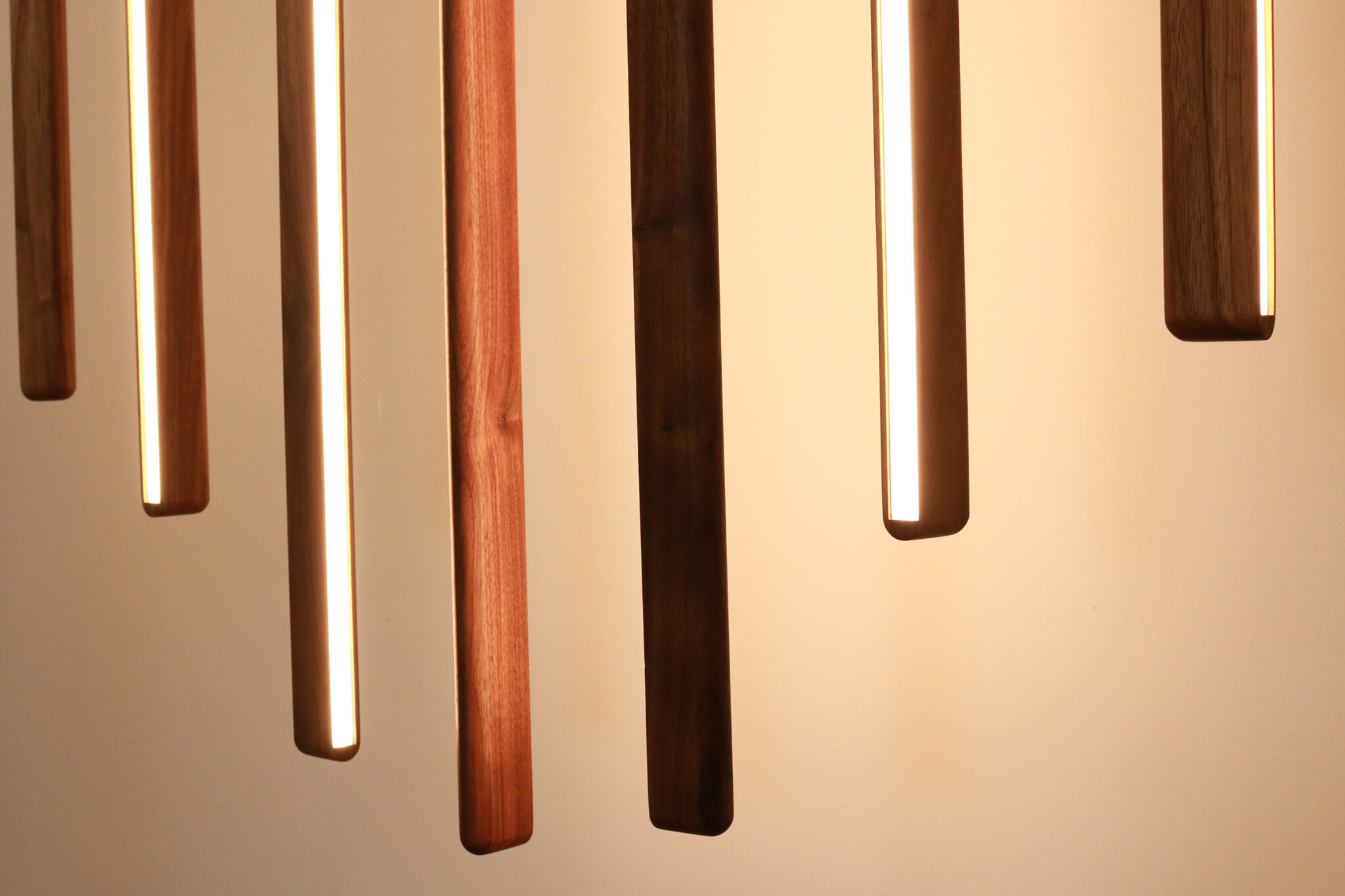 Linear Cluster LED Chandelier - Lit Modern Designs