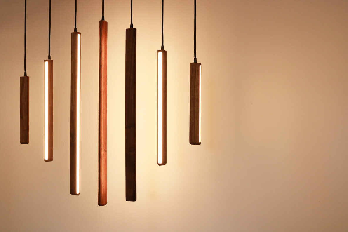 Linear Cluster LED Chandelier - Lit Modern Designs