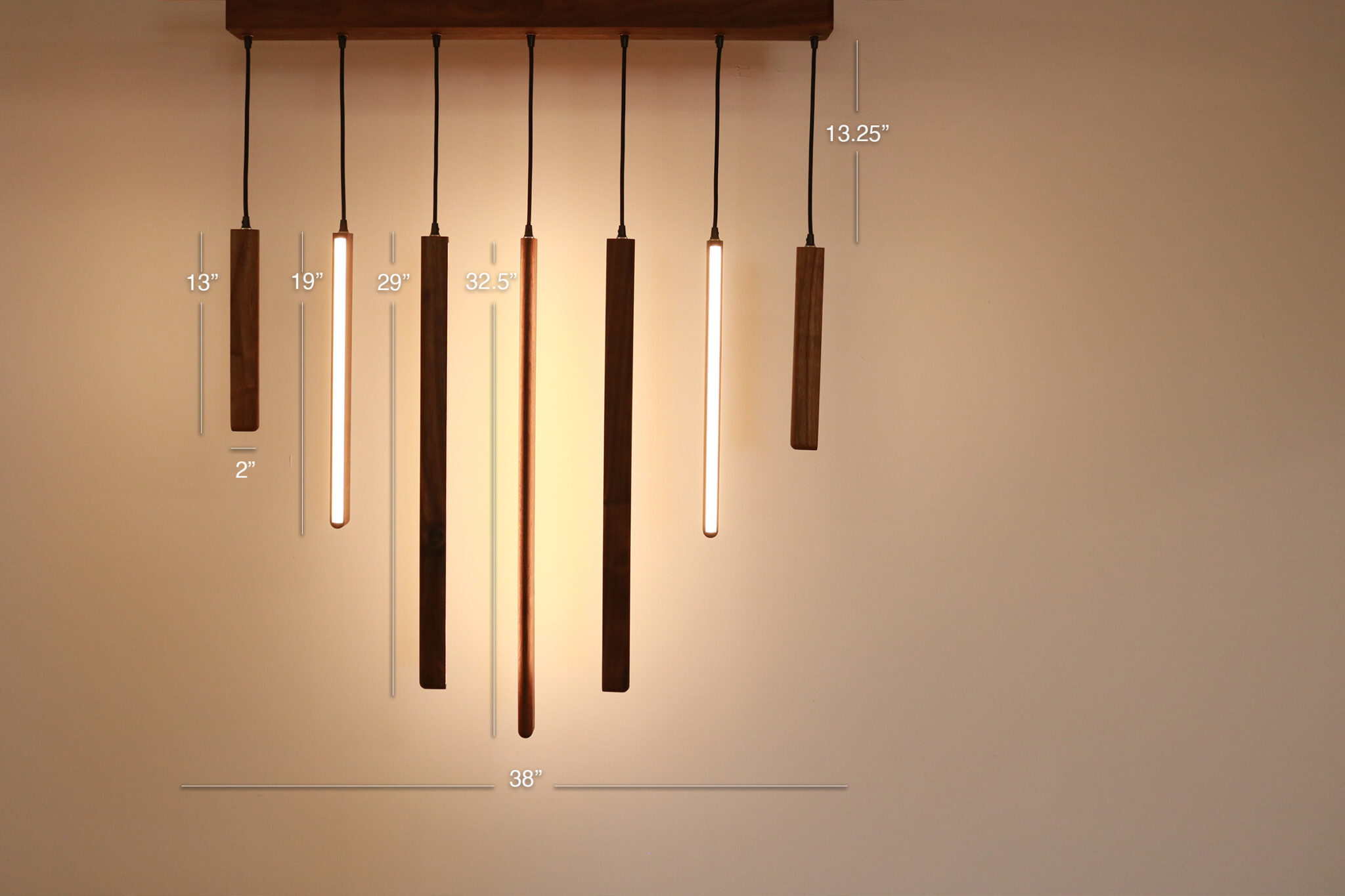 Linear Cluster LED Chandelier - Lit Modern Designs